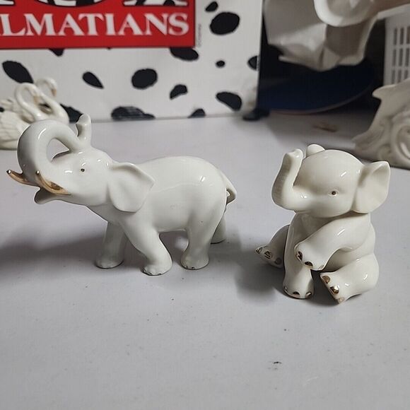 Lenox | Art | Lot Of 2 Lenox Baby Elephant Porcelain Figurine Trunk Up ...